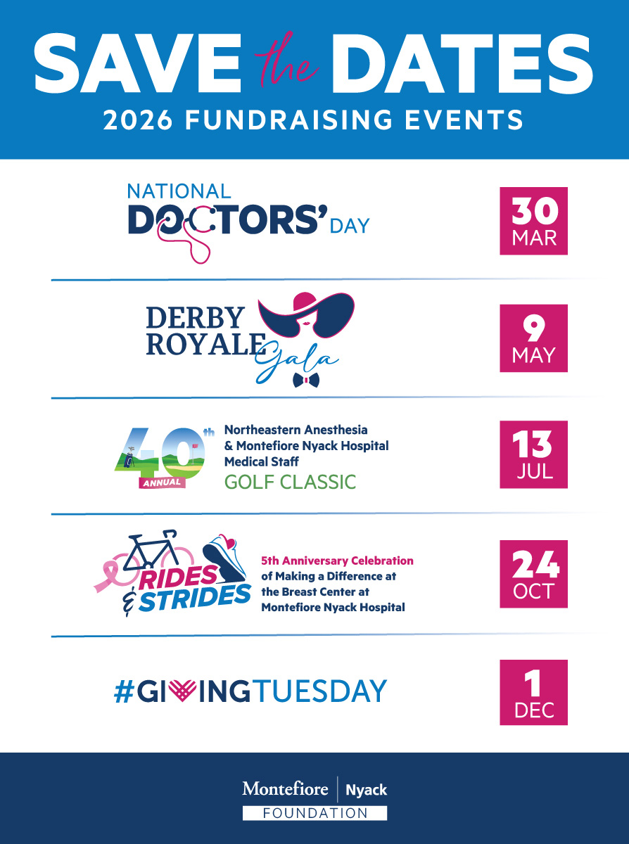 2026 Save the Dates – Montefiore Nyack Foundation